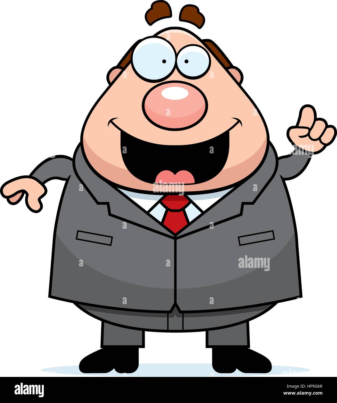 A happy cartoon boss with an idea Stock Vector Image & Art - Alamy