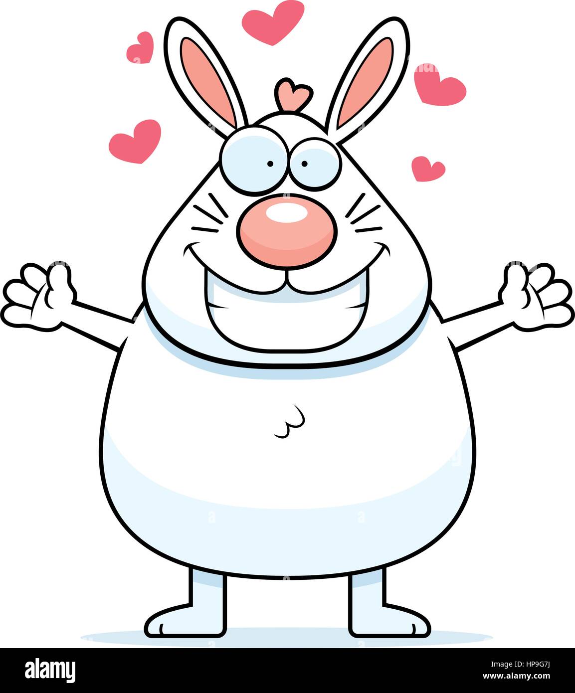 A happy cartoon rabbit ready to give a hug Stock Vector Image & Art - Alamy