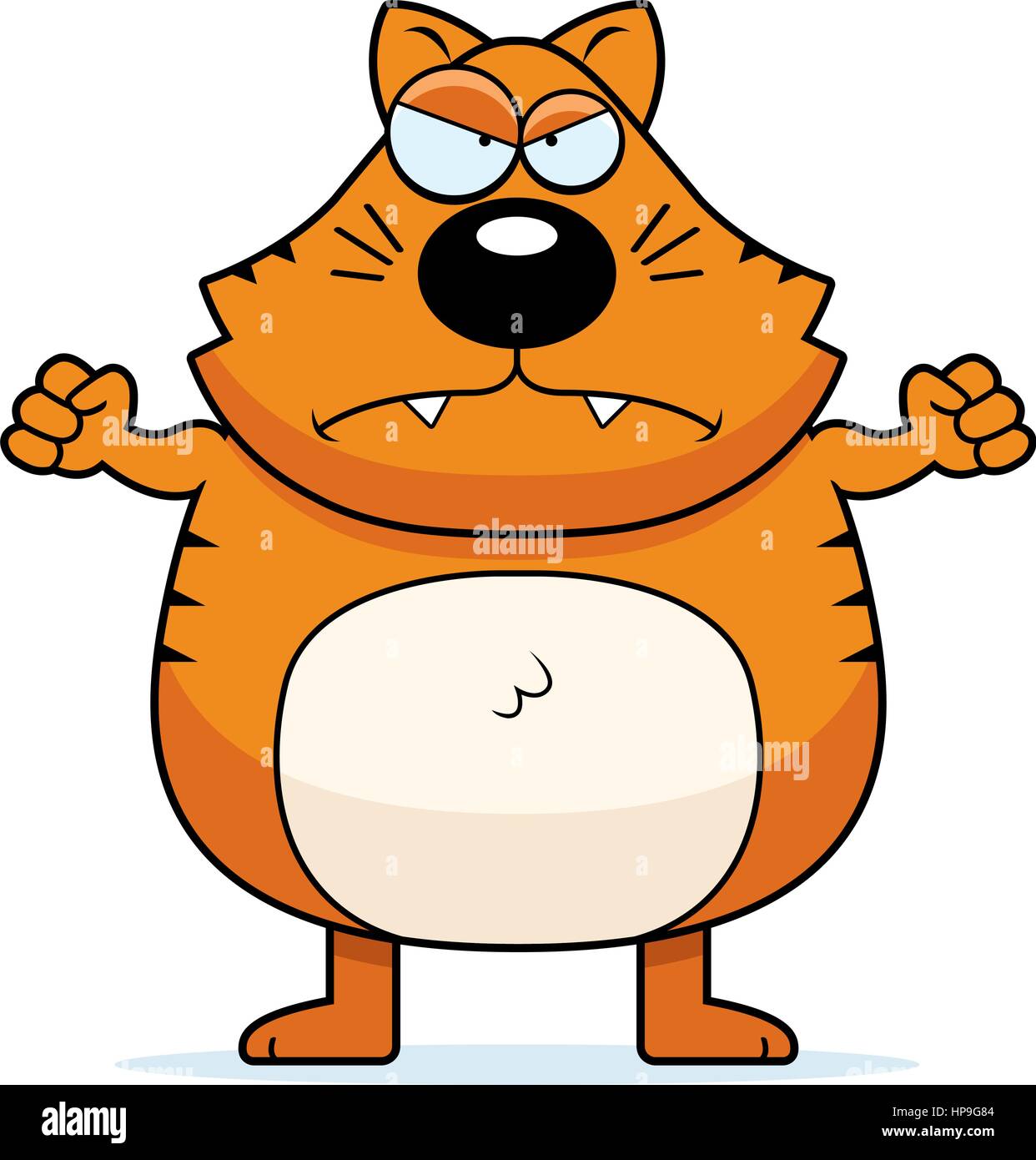 A cartoon cat frowning and looking angry Stock Vector Image & Art - Alamy