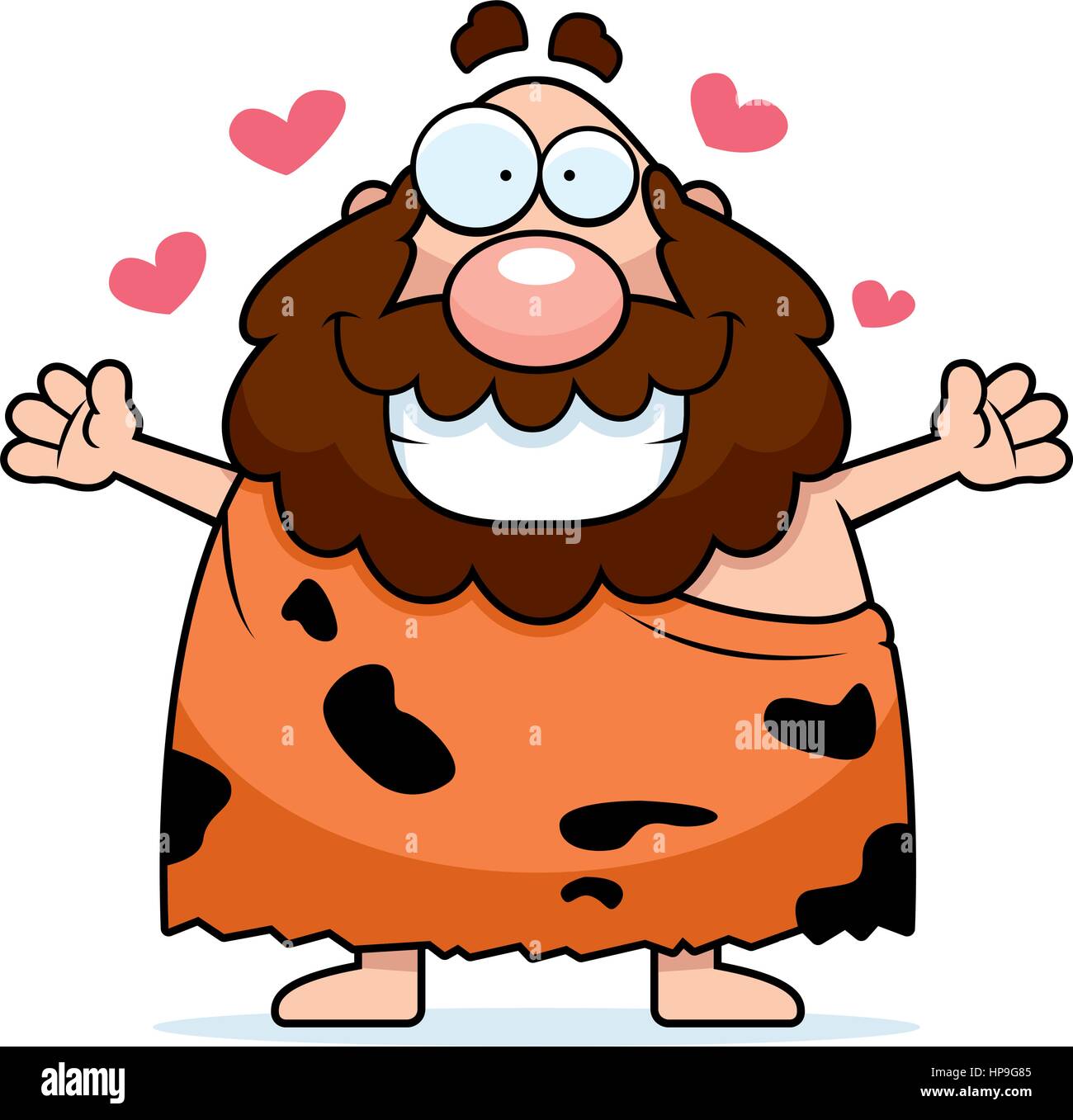 A happy cartoon caveman ready to give a hug Stock Vector Image & Art ...