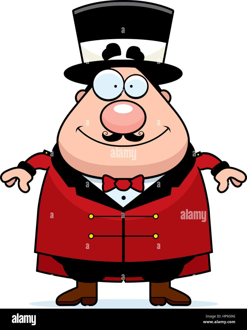 A happy cartoon ringmaster standing and smiling Stock Vector Image ...