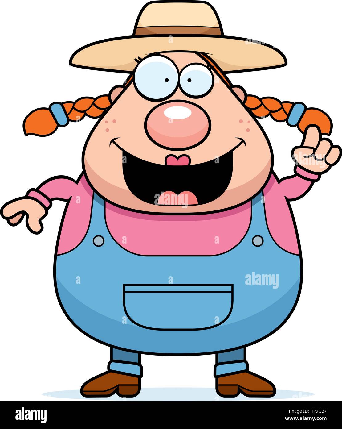 Woman farmer overalls Stock Vector Images - Alamy