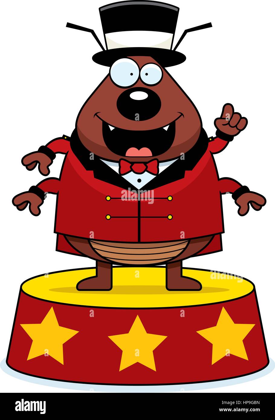 Cartoon illustration flea circus ringmaster Stock Vector Images - Alamy