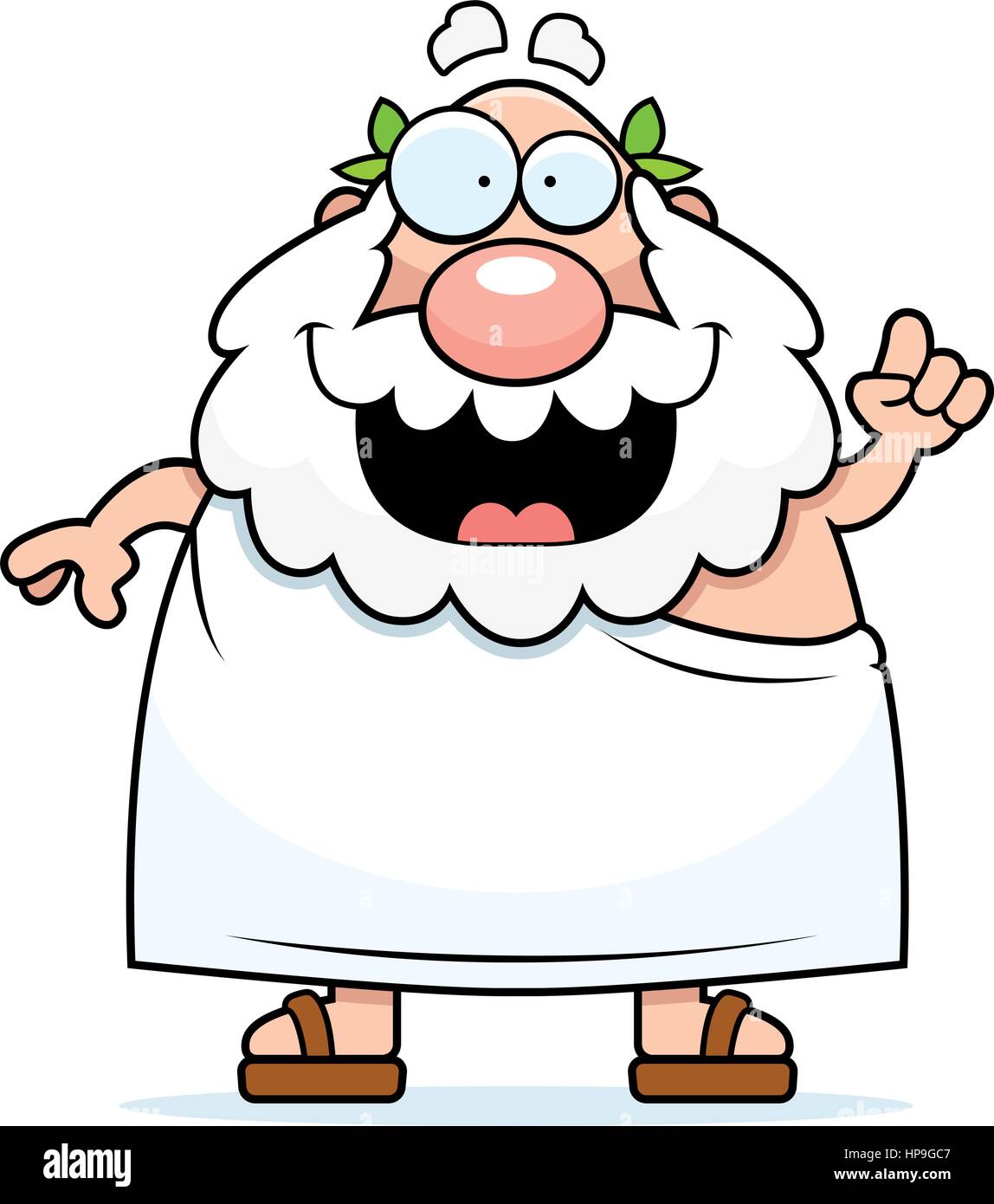 A happy cartoon Greek philosopher with an idea Stock Vector Image & Art ...