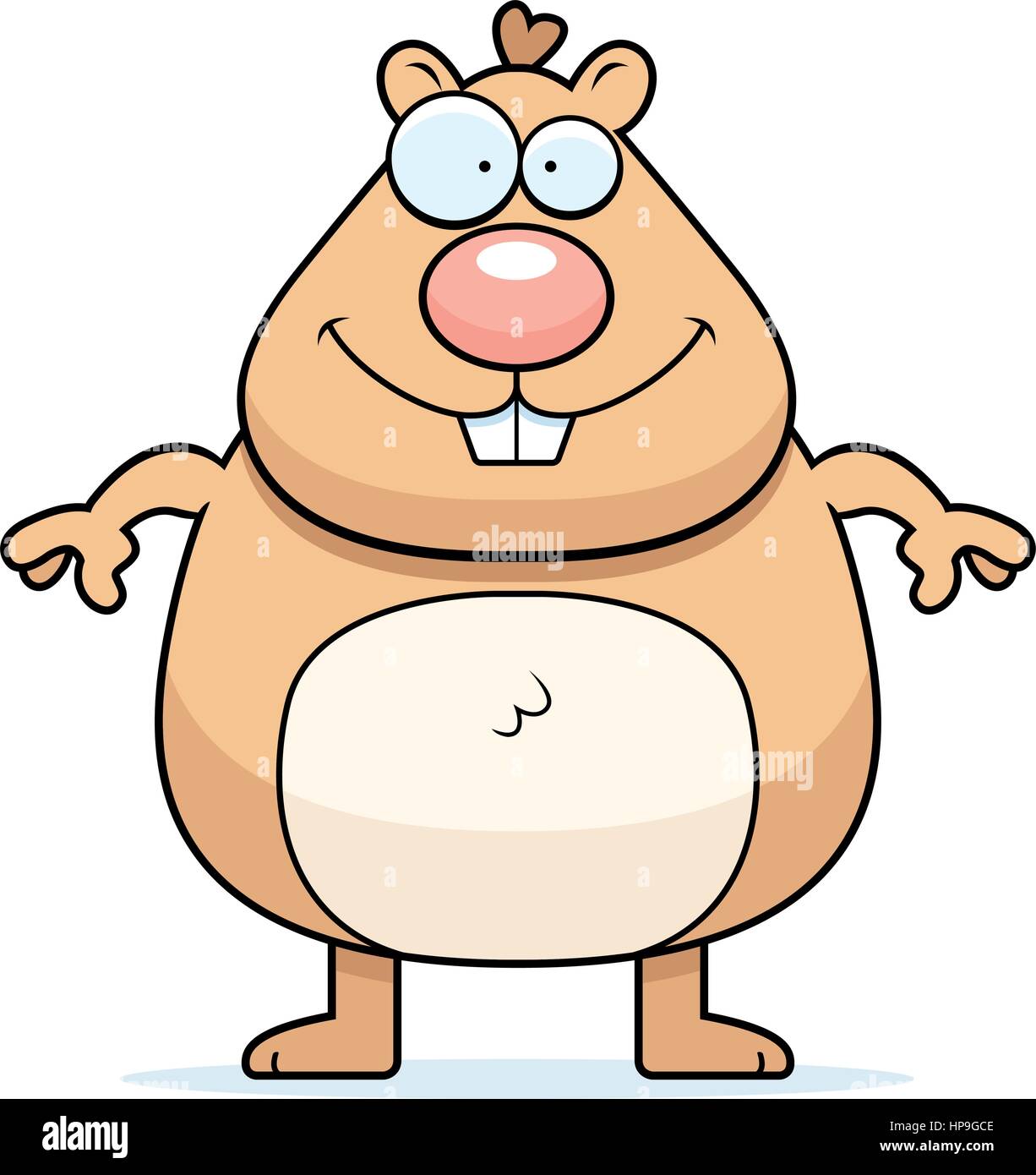 A happy cartoon hamster standing and smiling Stock Vector Image & Art ...