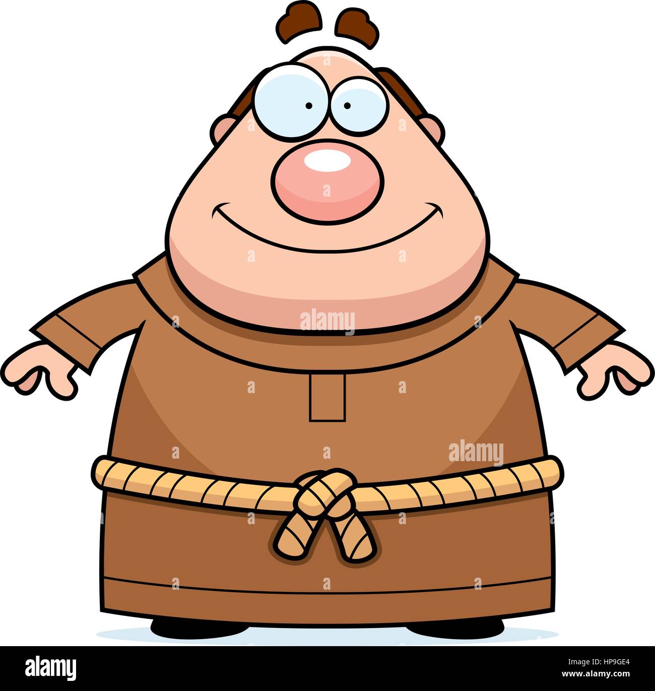 A happy cartoon monk standing and smiling Stock Vector Image & Art - Alamy