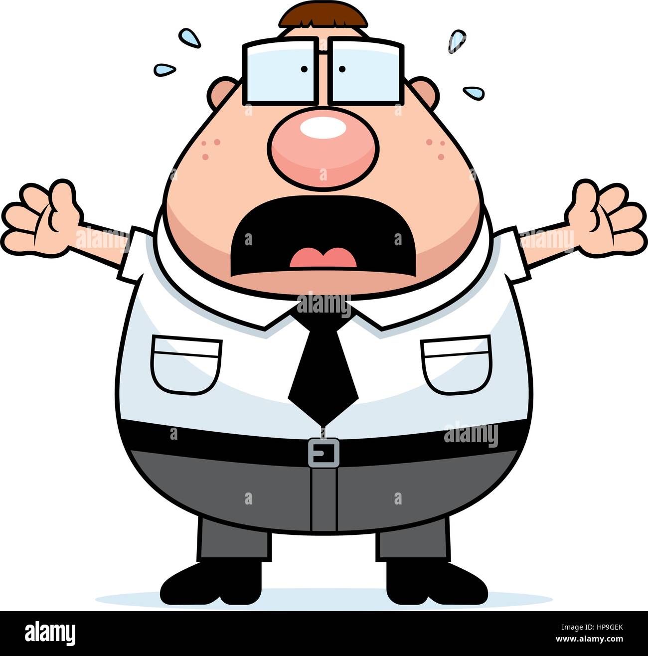 A cartoon nerd with a scared expression Stock Vector Image & Art - Alamy