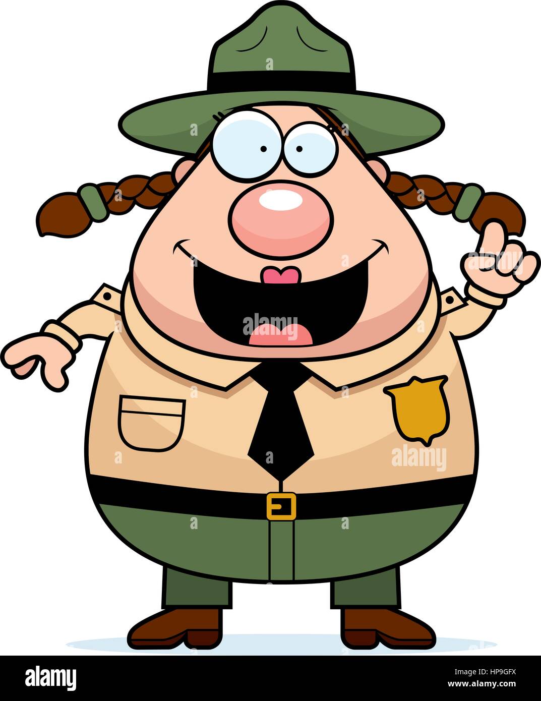 A happy cartoon park ranger with an idea Stock Vector Image & Art - Alamy