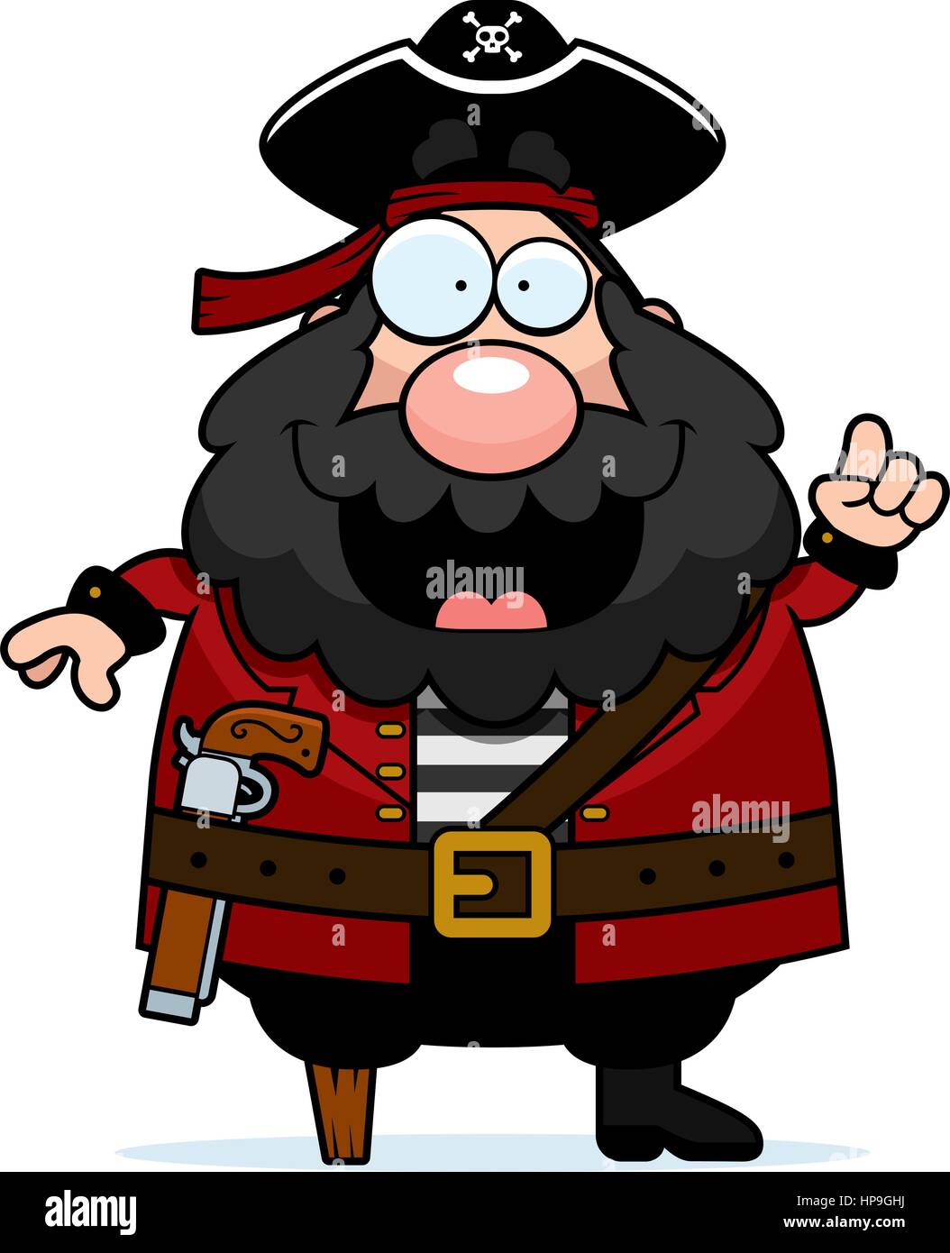 A happy cartoon pirate with an idea Stock Vector Image & Art - Alamy