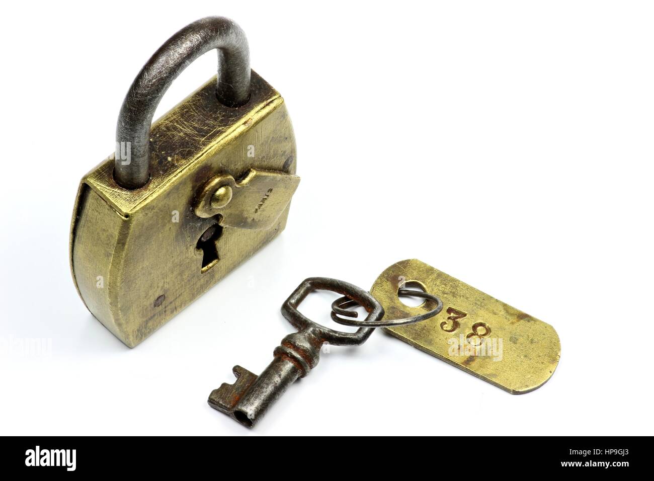 padlock isolated on white background Stock Photo - Alamy