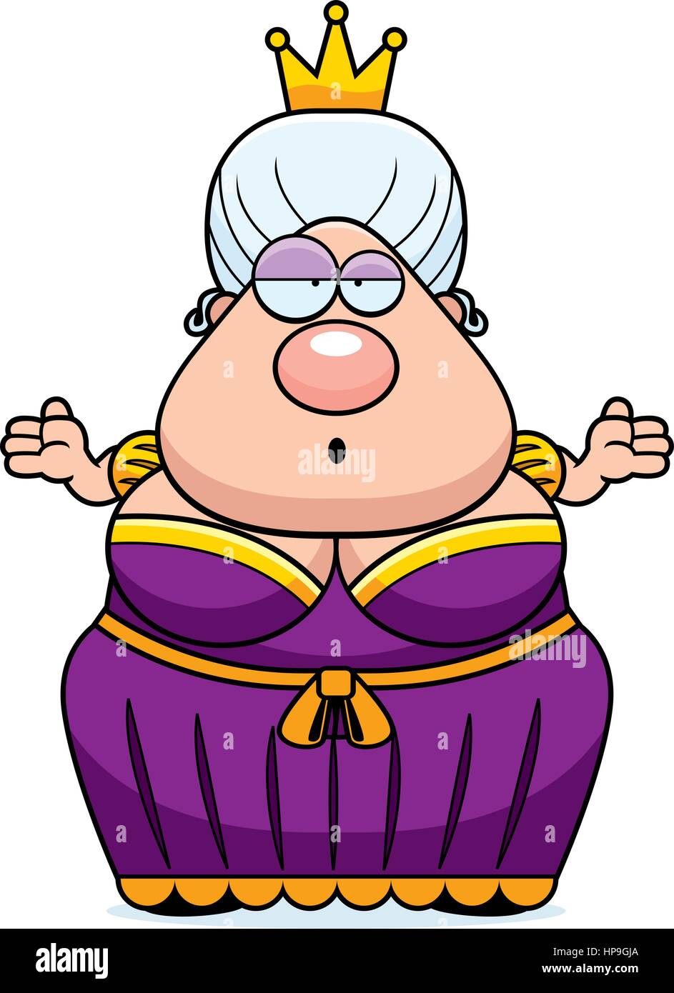 A cartoon queen with a confused expression Stock Vector Image & Art - Alamy
