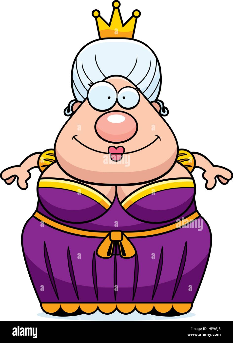 A happy cartoon queen standing and smiling Stock Vector Image & Art - Alamy