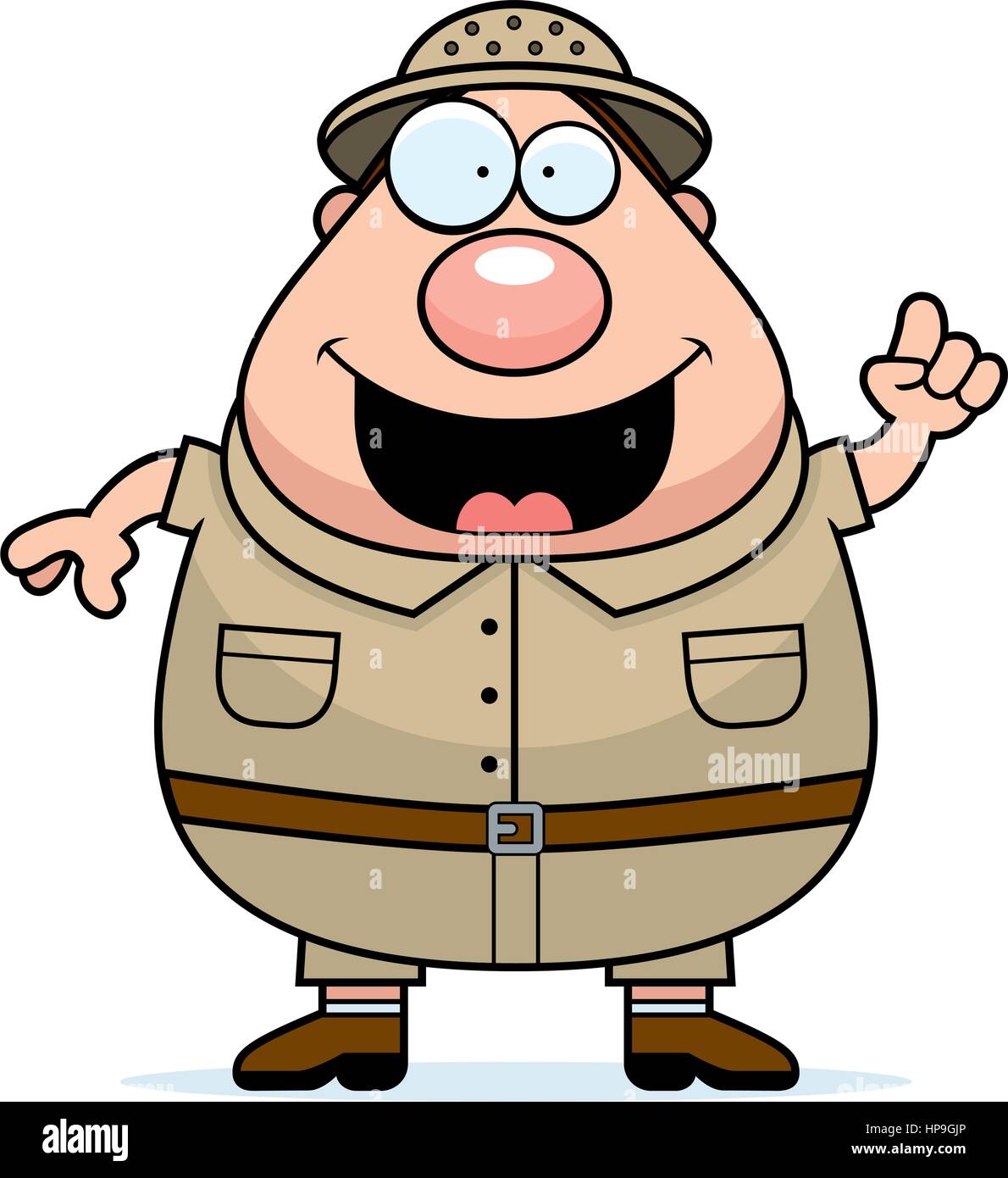 A happy cartoon explorer with an idea Stock Vector Image & Art - Alamy