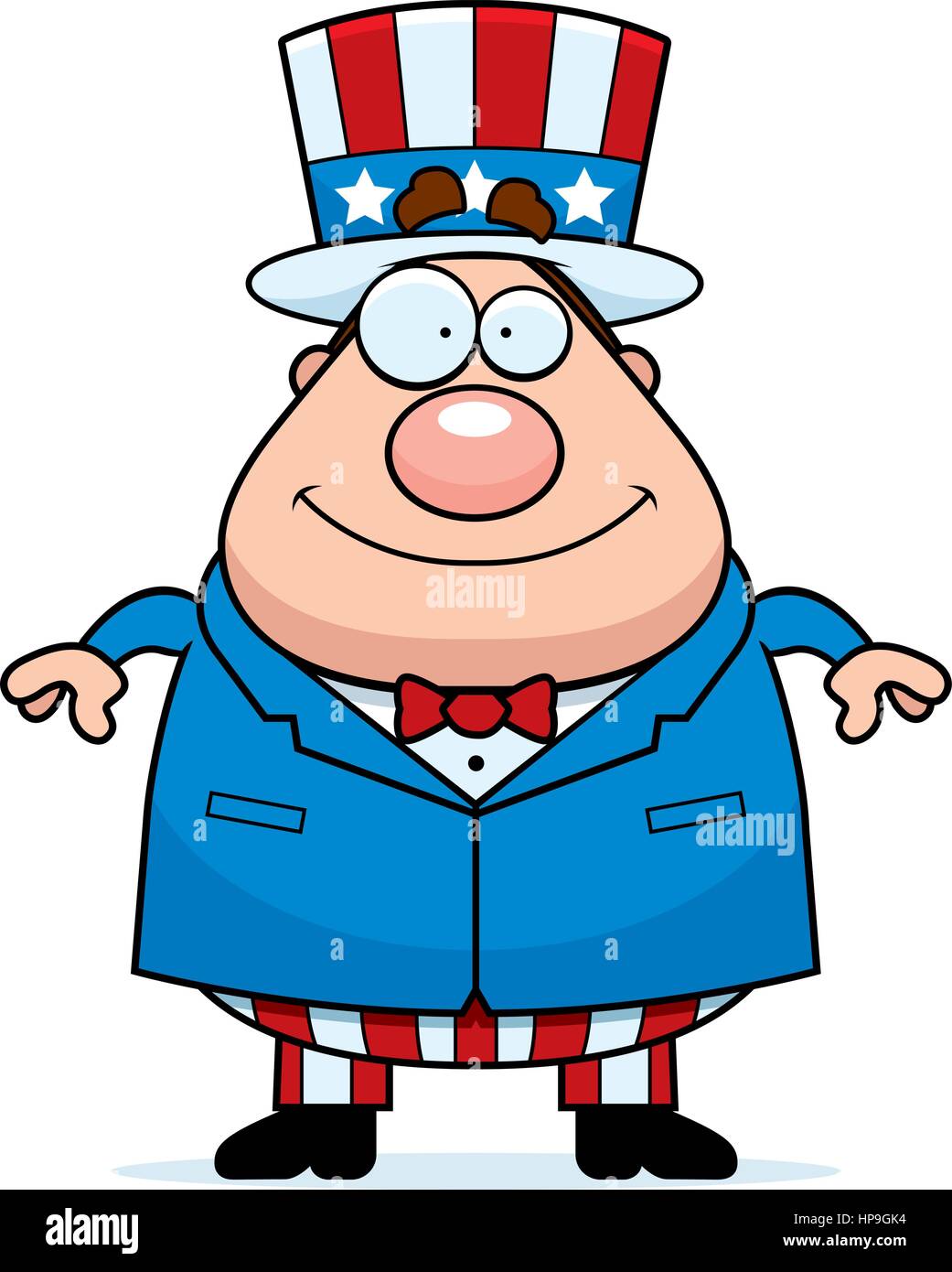 A happy cartoon patriotic man standing and smiling Stock Vector Image ...