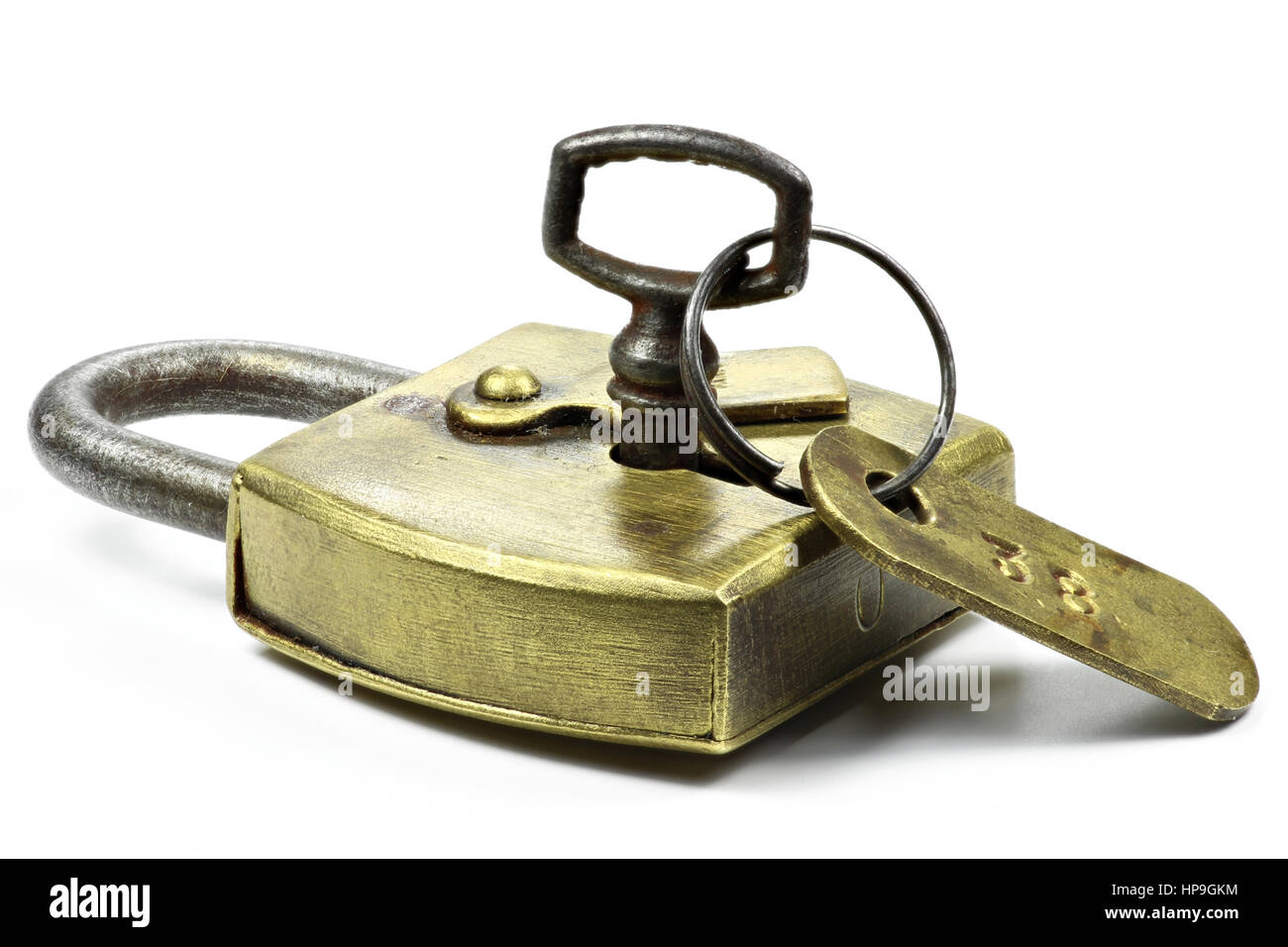 padlock isolated on white background Stock Photo - Alamy