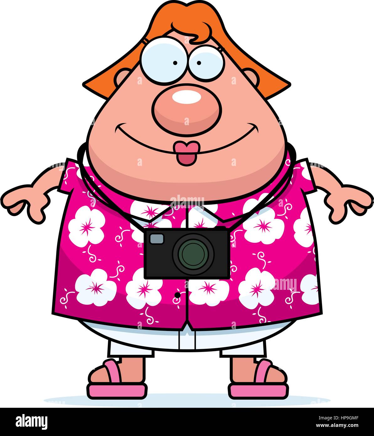 A happy cartoon tourist standing and smiling Stock Vector Image & Art ...