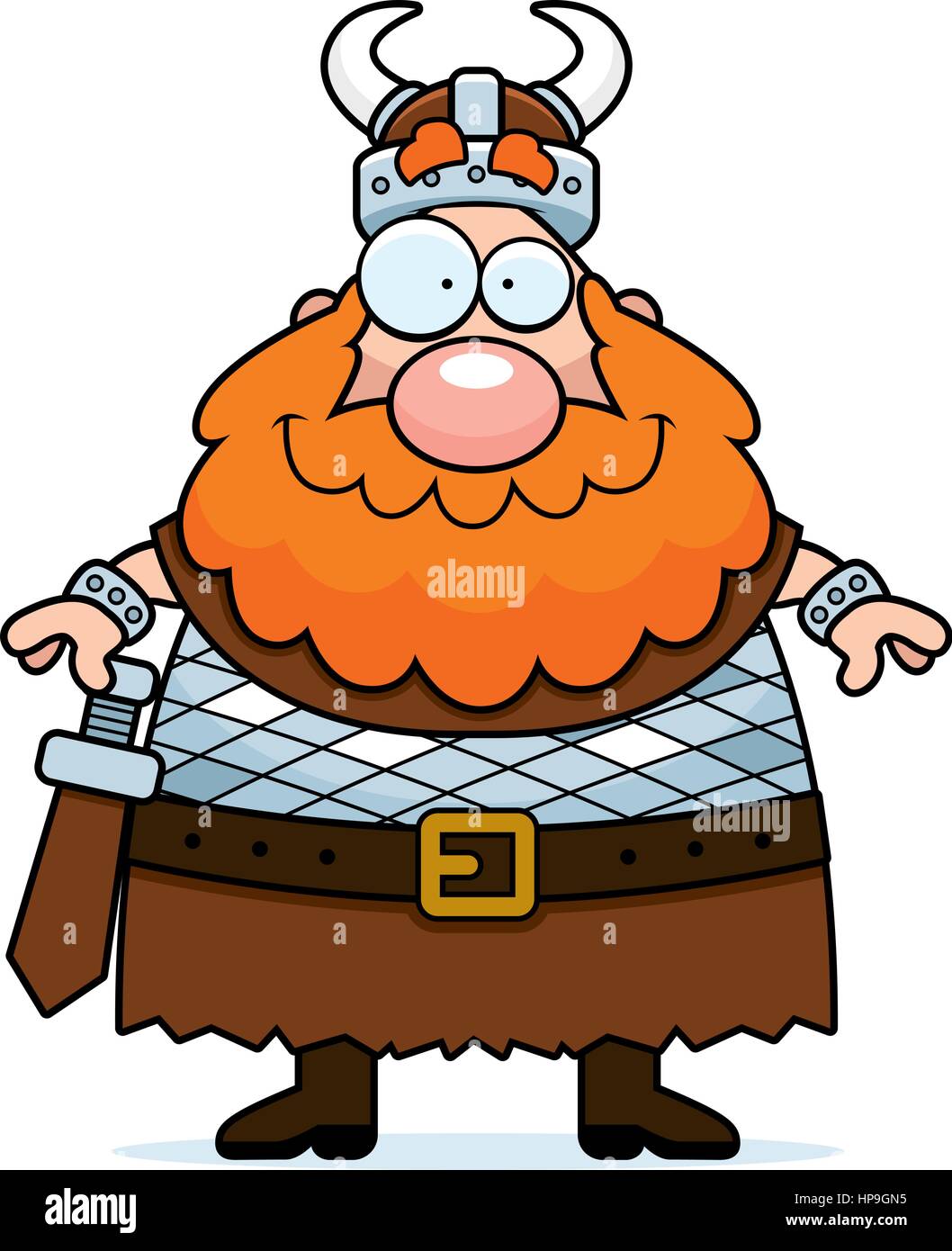 A happy cartoon viking standing and smiling Stock Vector Image & Art ...