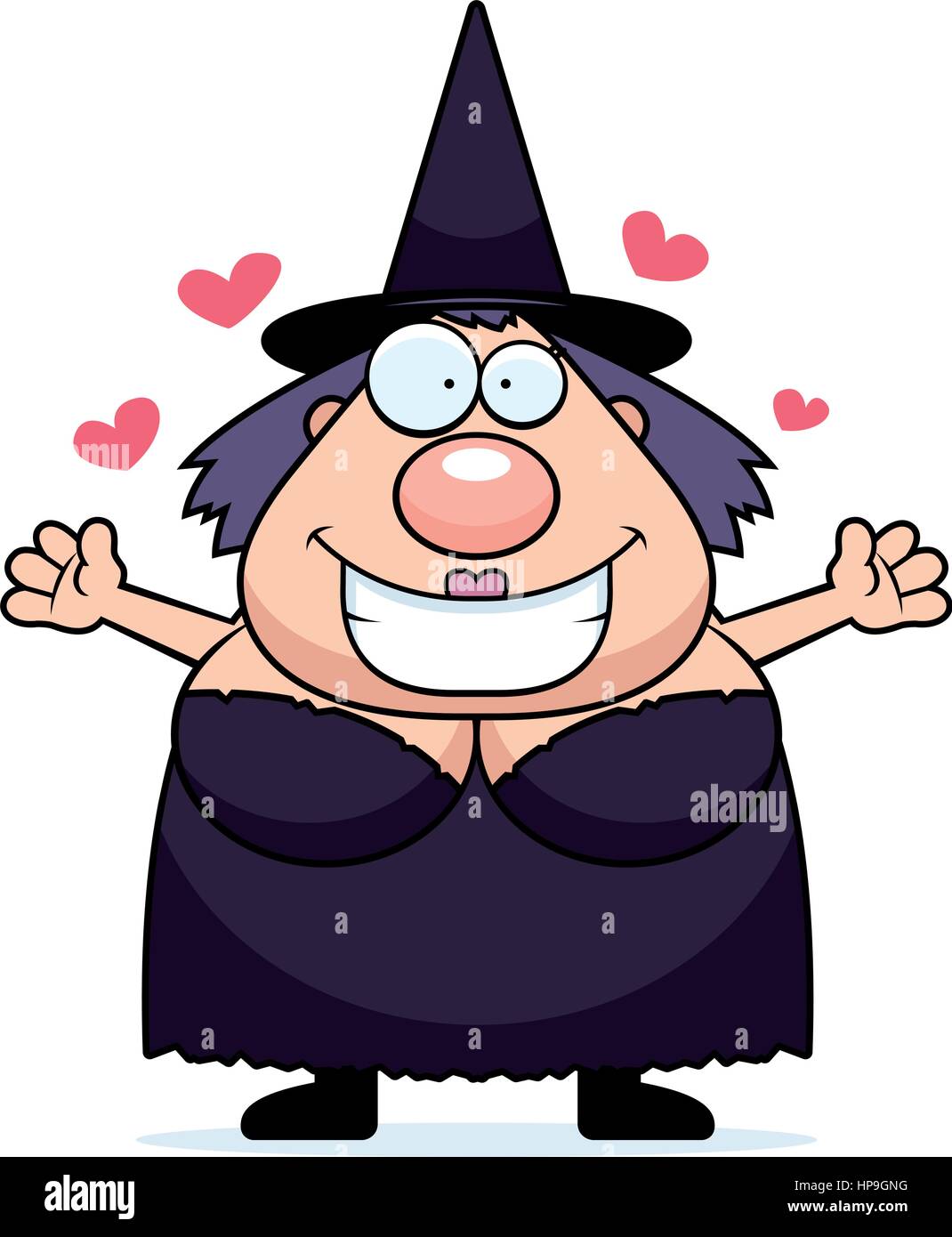 A happy cartoon witch ready to give a hug Stock Vector Image & Art - Alamy
