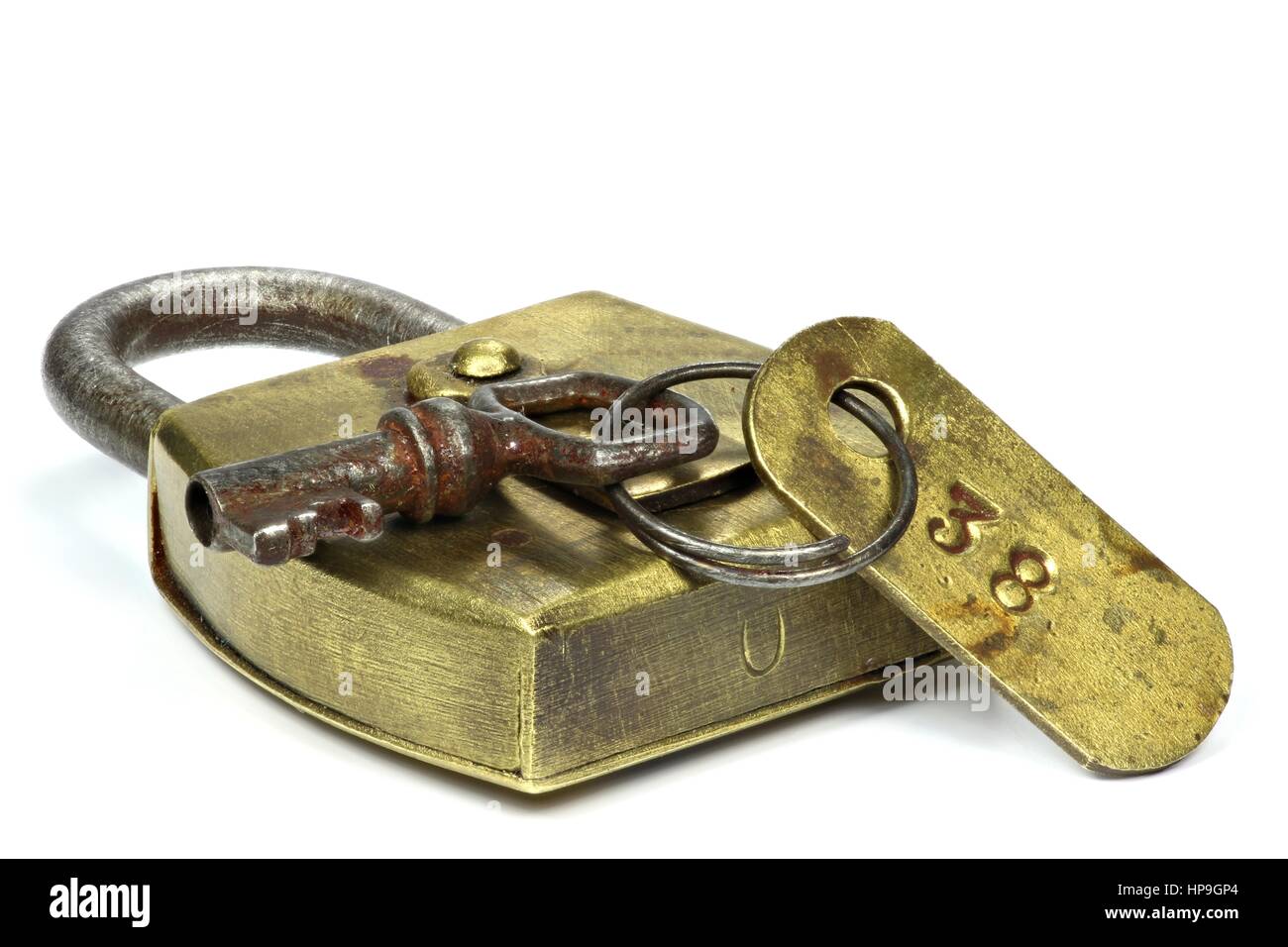 padlock isolated on white background Stock Photo - Alamy
