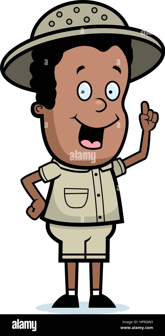 A happy cartoon child explorer with an idea Stock Vector Image & Art ...