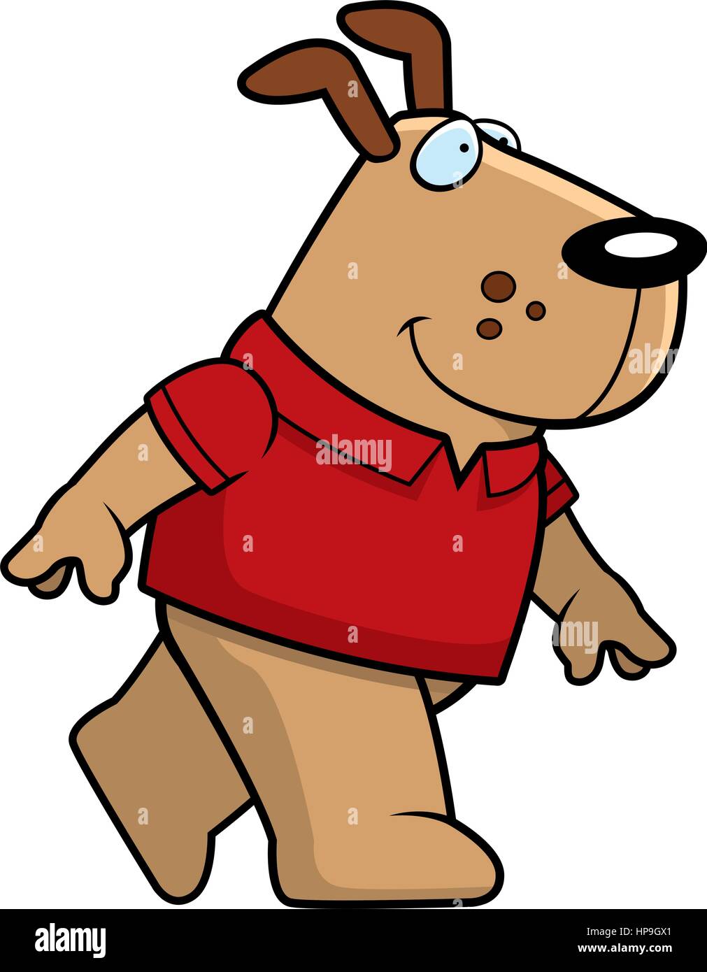 A happy cartoon dog walking and smiling Stock Vector Image & Art - Alamy