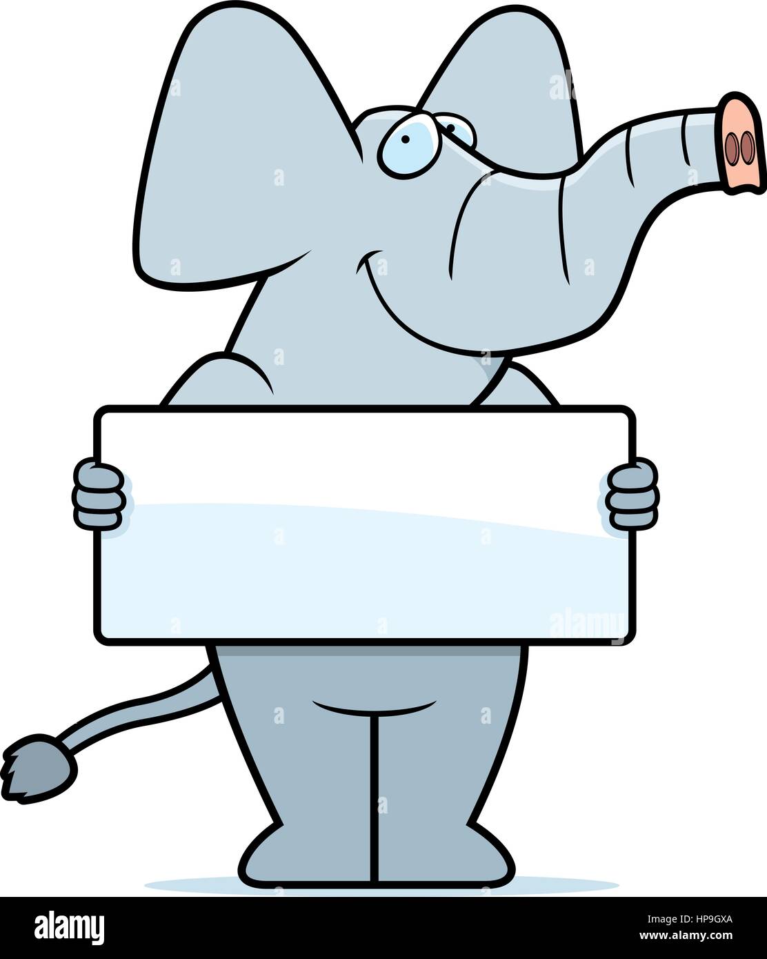 Happy cartoon elephant sign Stock Vector Images - Alamy