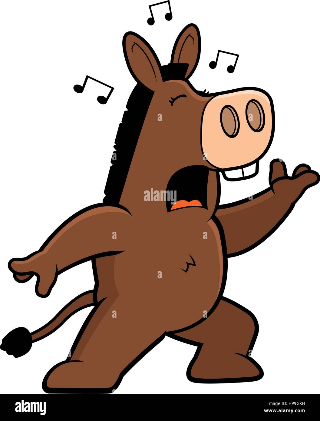 A cartoon donkey standing and singing a song Stock Vector Image & Art ...