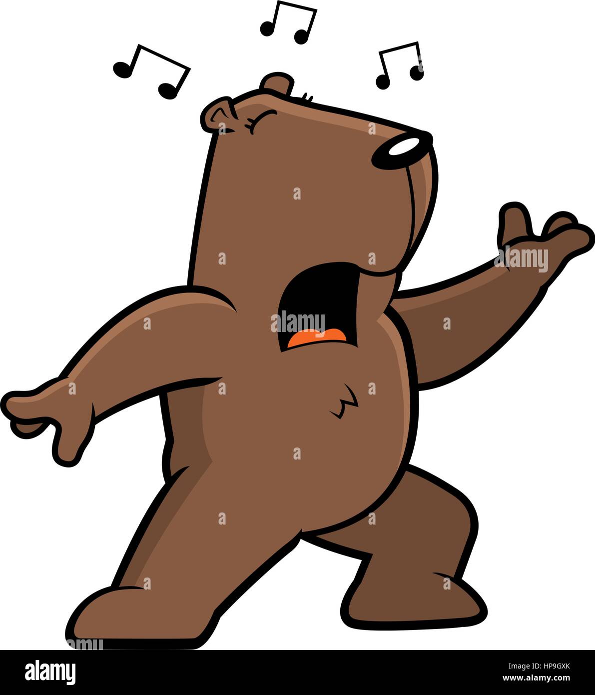 A cartoon groundhog standing and singing a song Stock Vector Image ...