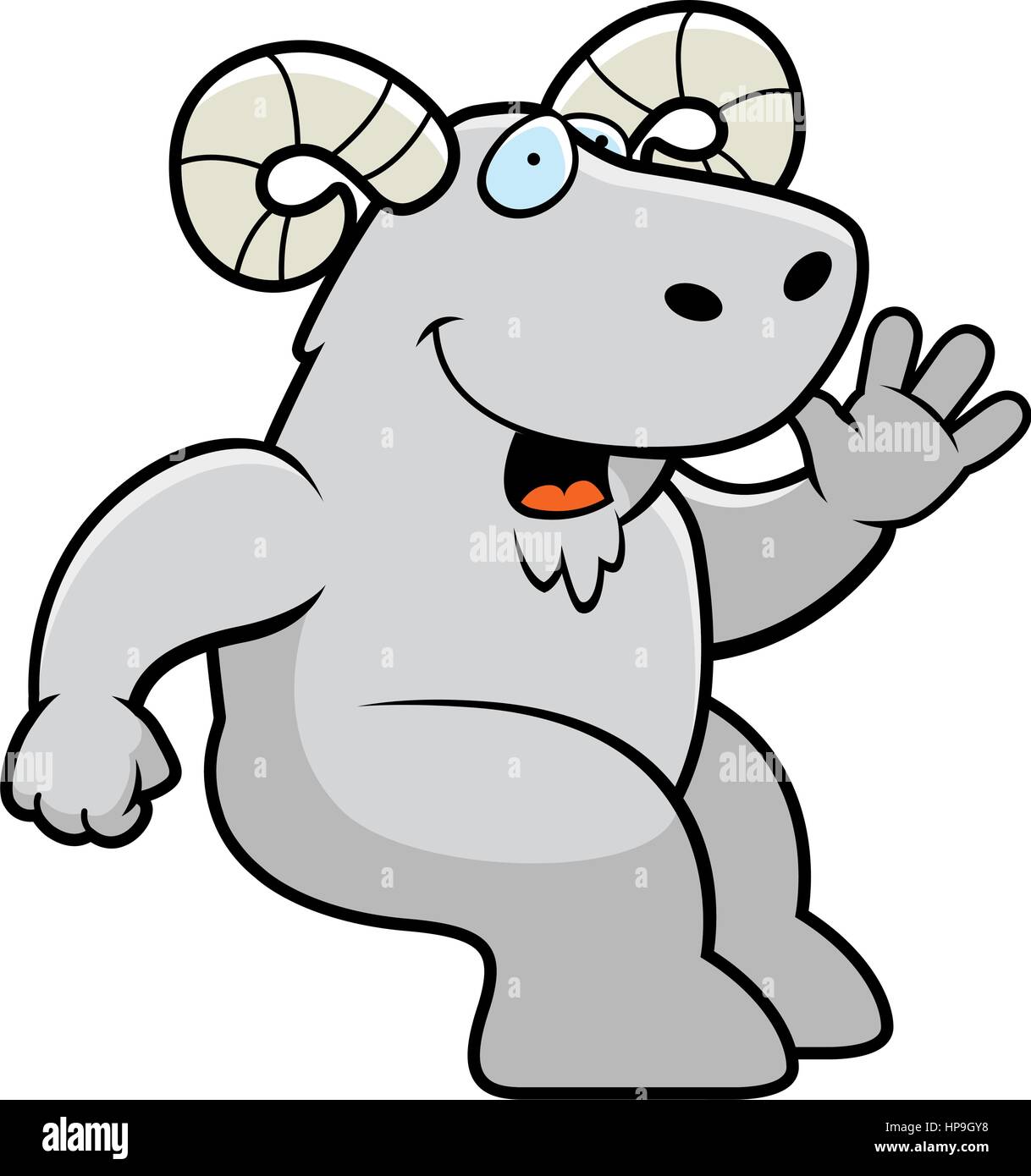 A happy cartoon ram sitting and smiling Stock Vector Image & Art - Alamy