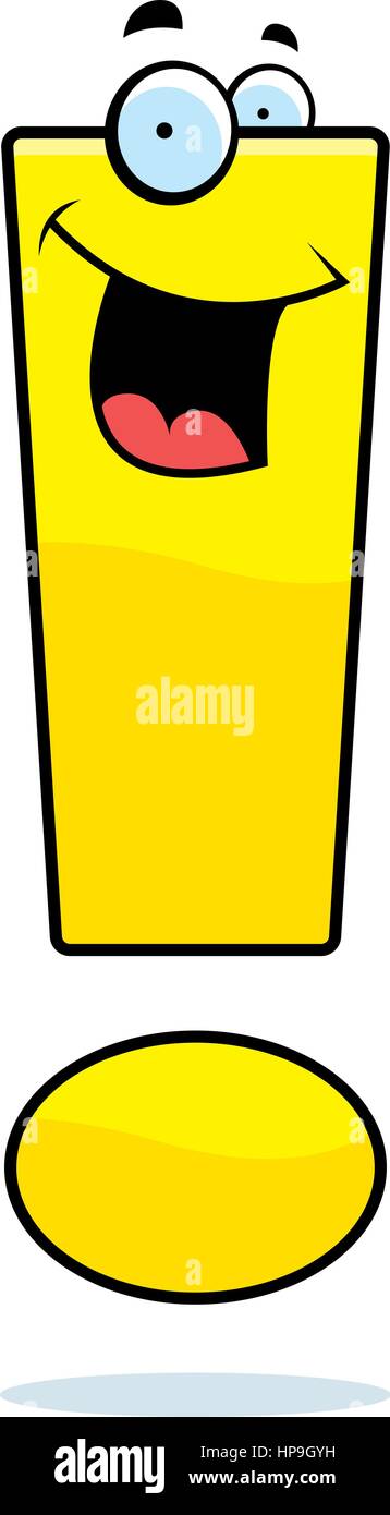 A cartoon exclamation point smiling and happy Stock Vector Image & Art ...