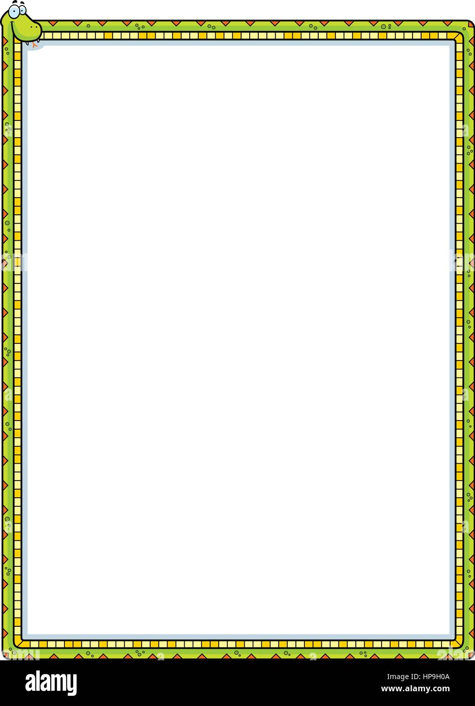 A smiling cartoon snake forming a border Stock Vector Image & Art - Alamy