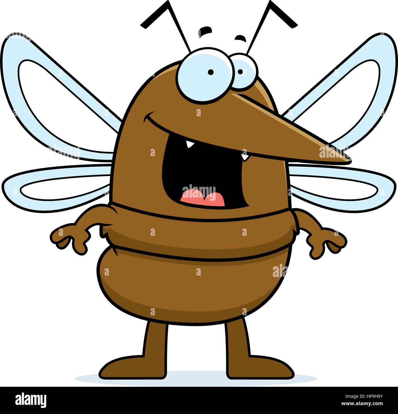 A happy cartoon mosquito standing and smiling Stock Vector Image & Art ...