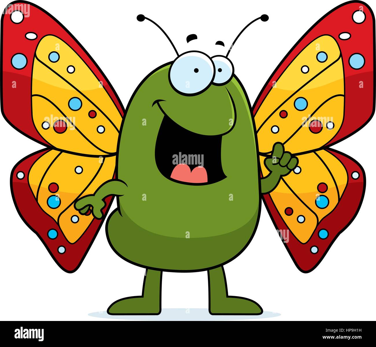 A happy cartoon butterfly with an idea Stock Vector Image & Art - Alamy
