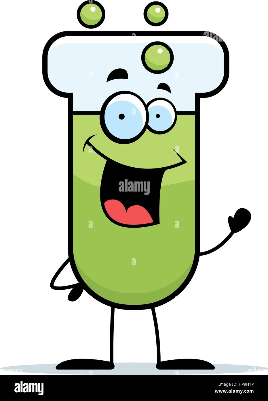 A happy cartoon test tube waving and smiling Stock Vector Image & Art ...