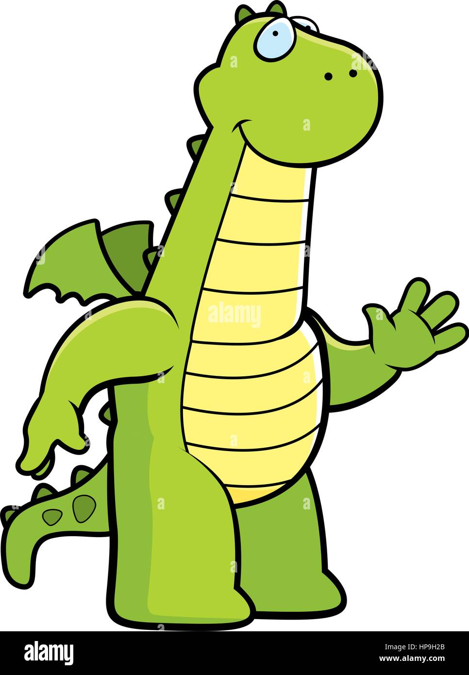 A happy cartoon dragon waving and smiling Stock Vector Image & Art - Alamy