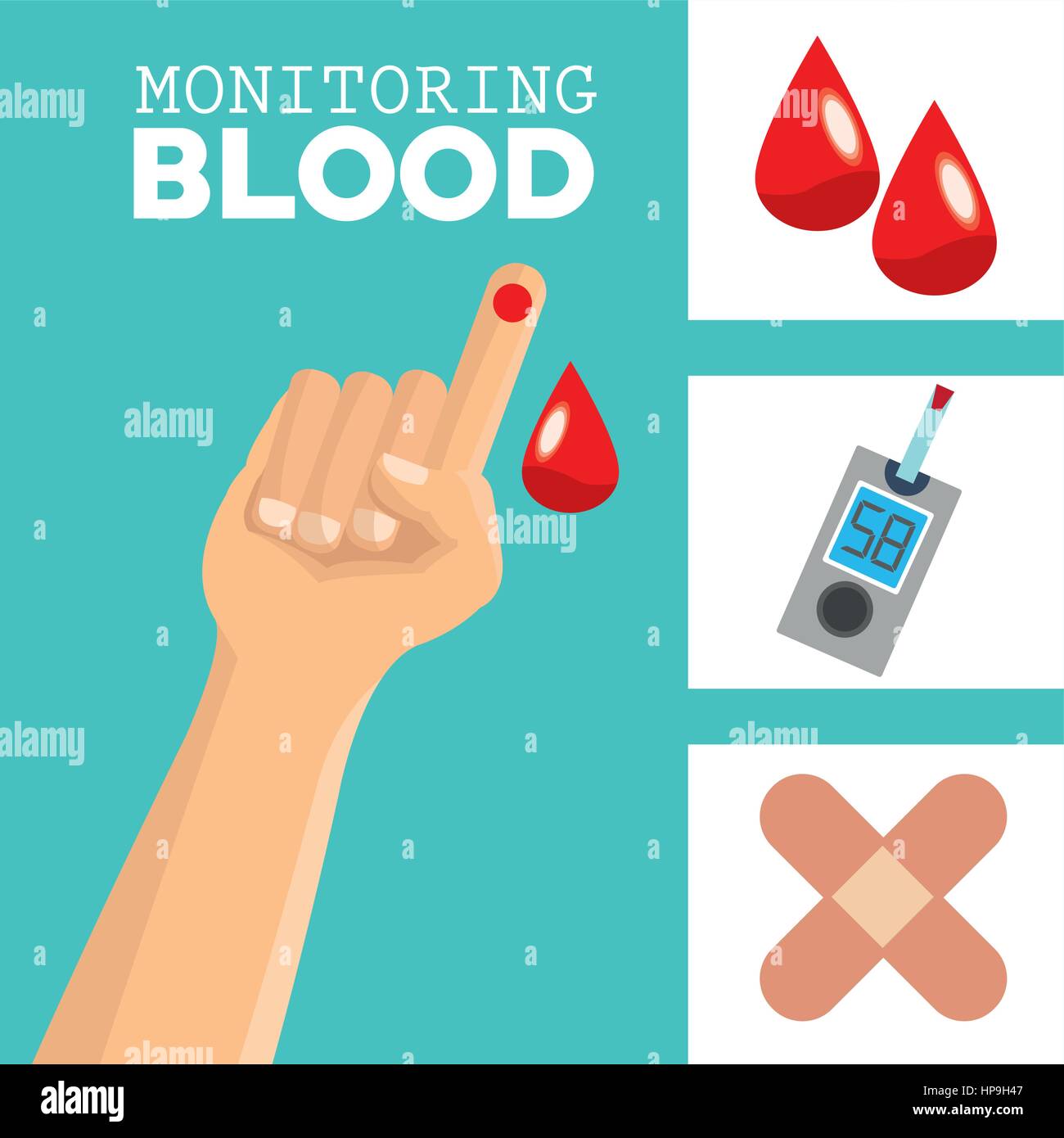 monitoring Blood concept with icon design, vector illustration 10 eps graphic Stock Vector Image ...