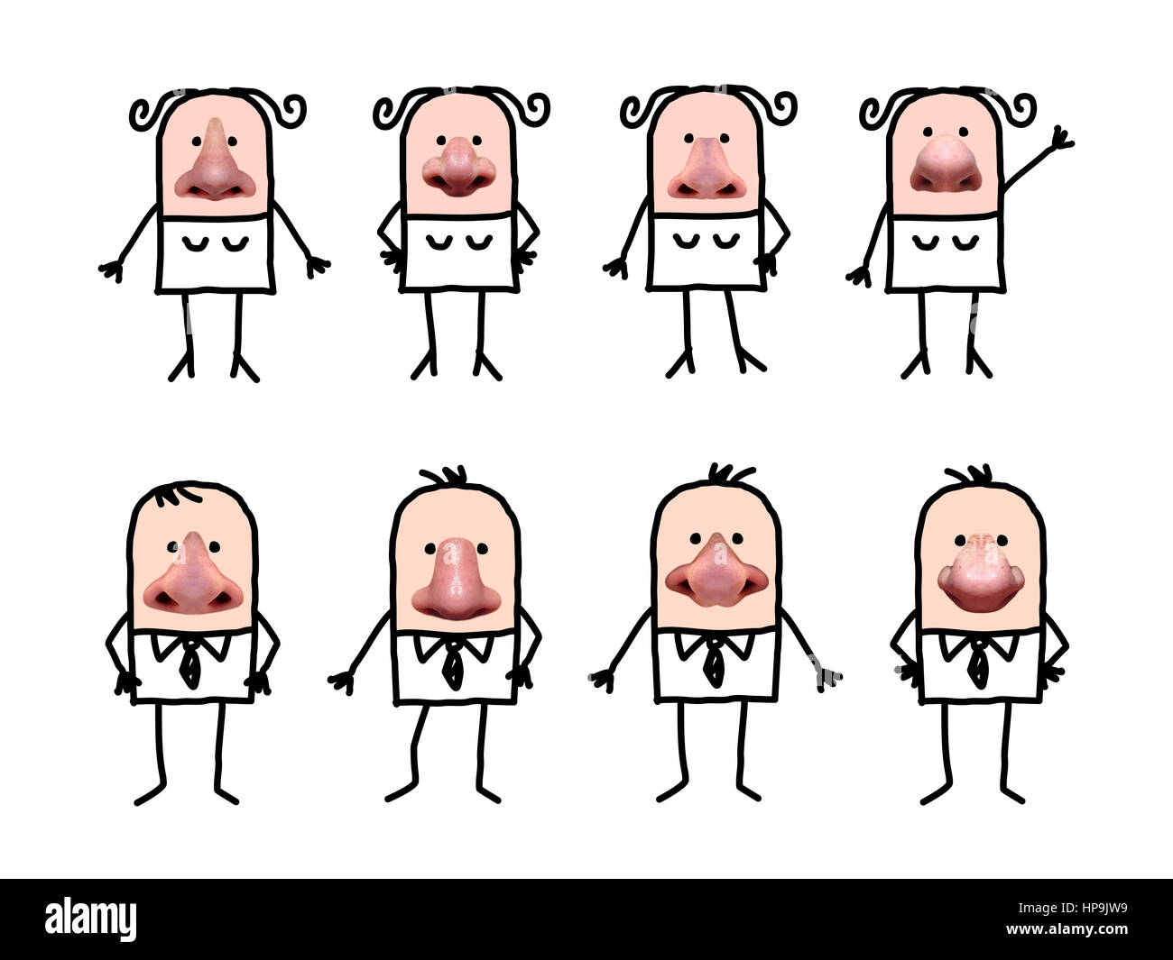 Nose cartoon hi-res stock photography and images - Alamy