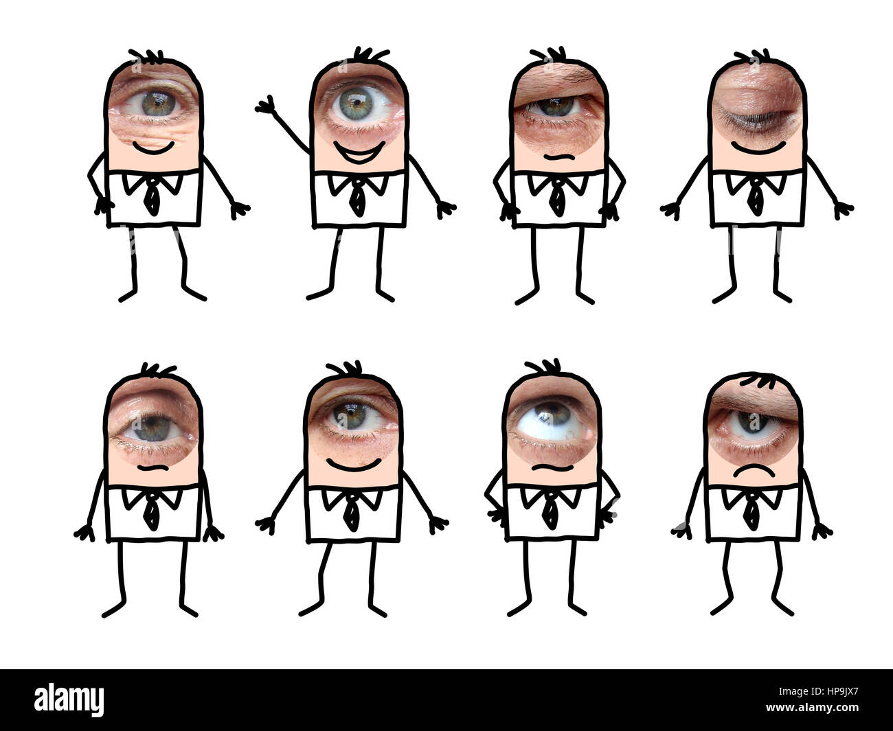 Realistic Cartoon People Faces