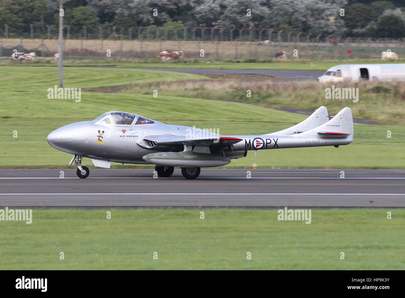 LN-DHZ, a de Havilland Vampire T55 of the Norwegian Air Force Historic ...