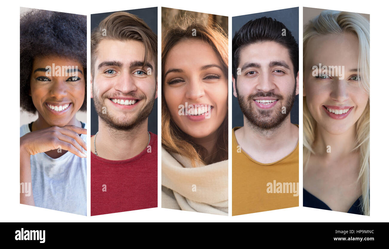 collage of different people, cultural difference, diferent faces ...