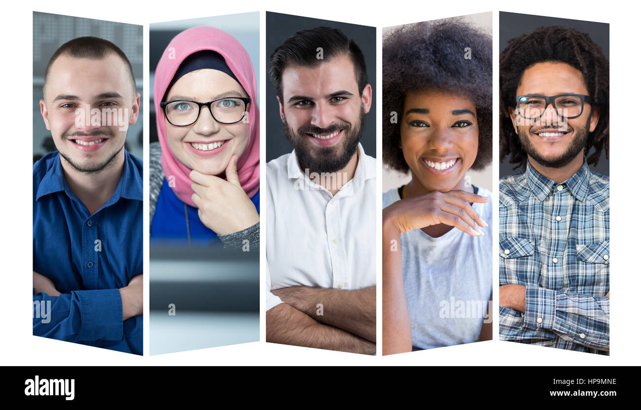 collage of different people, cultural difference, diferent faces ...