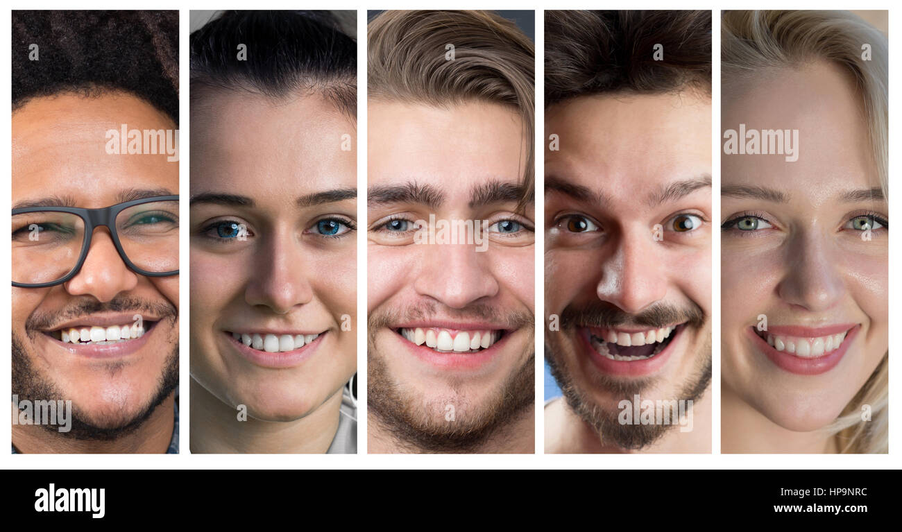 collage of different people, cultural difference, diferent faces ...