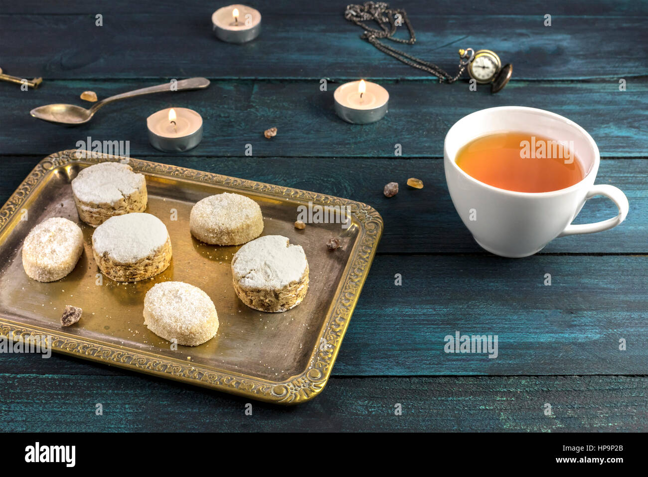 A photo of mantecados and polvorones, traditional Spanish cookies, on a ...