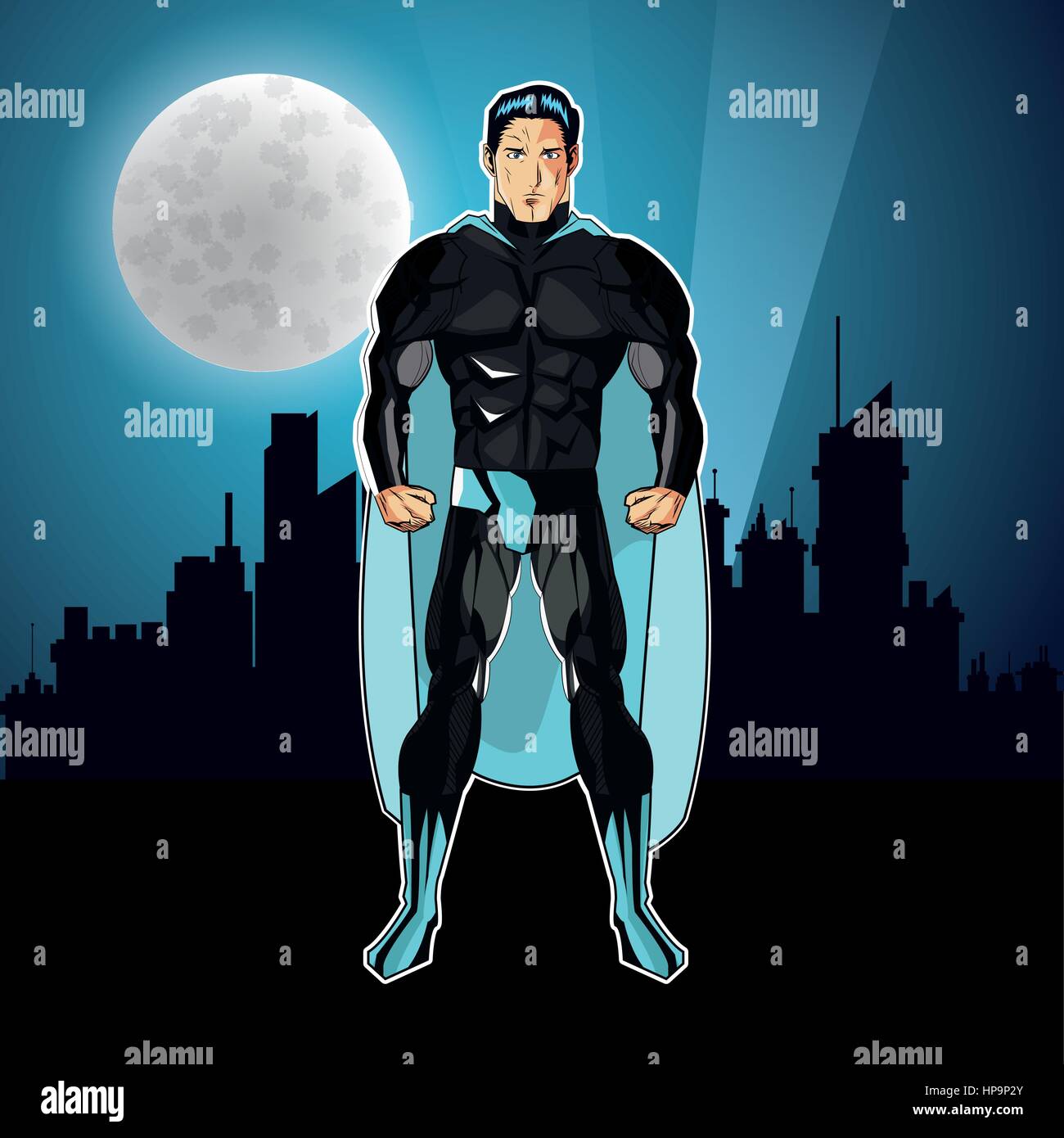 Draw of Superhero, cartoon style, vector illustration Stock Vector ...
