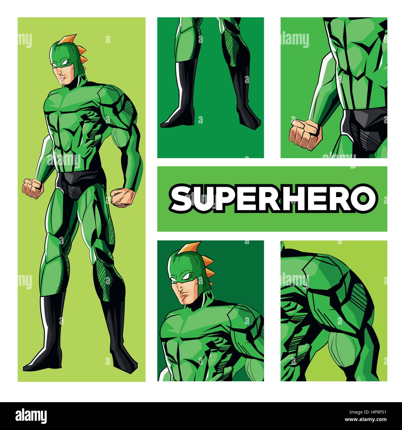 Draw of Superhero, cartoon style, vector illustration Stock Vector ...