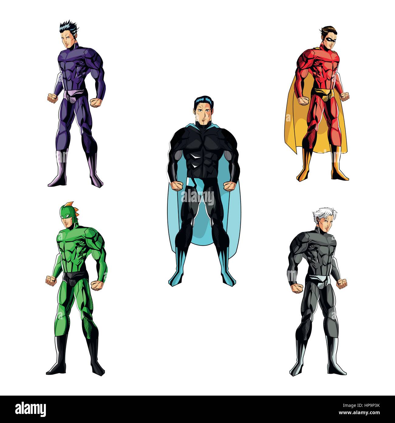 Draw superhero cartoon style vector Cut Out Stock Images & Pictures - Alamy