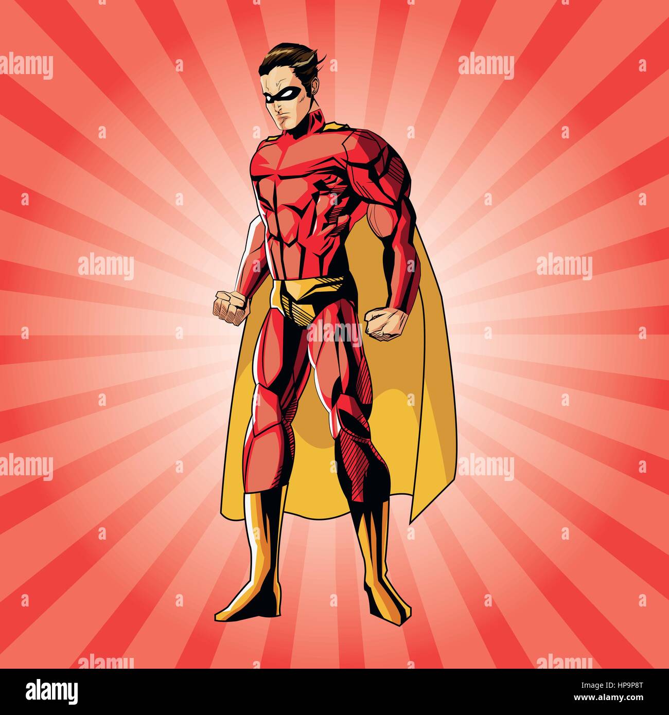 Draw of Superhero, cartoon style, vector illustration Stock Vector ...