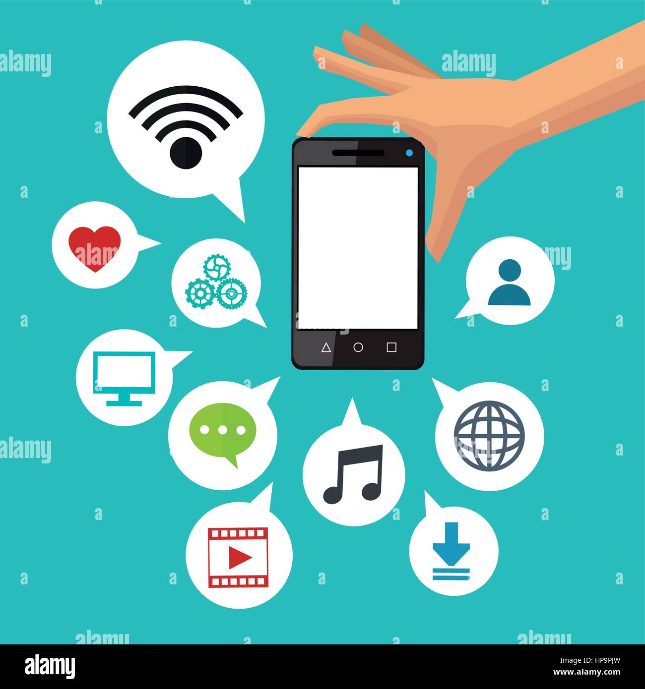 Social media concept with icon design, vector illustration 10 eps ...
