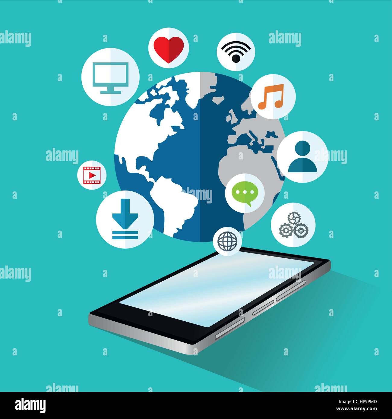 Social media concept with icon design, vector illustration 10 eps ...