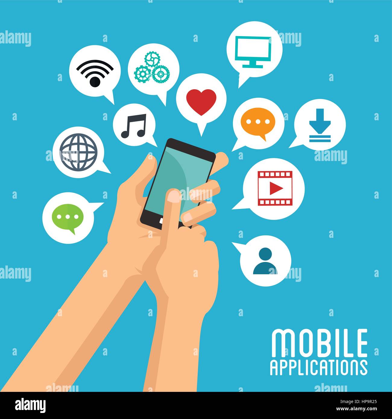 Social media concept with icon design, vector illustration 10 eps ...